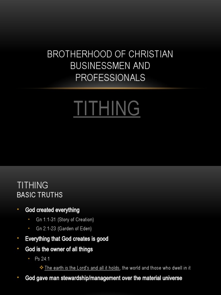 Tithing Talk | PDF | Tithe | Catholic Church