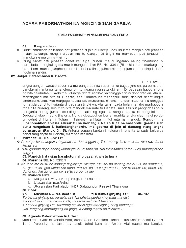 Acara Paborhathon di Monding | PDF