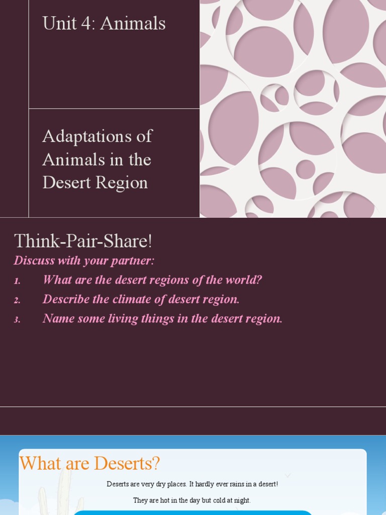 Desert Animal Adaptations | PDF | Desert | Physical Geography