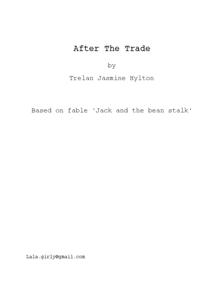 After The Trade: by Trelan Jasmine Hylton | PDF