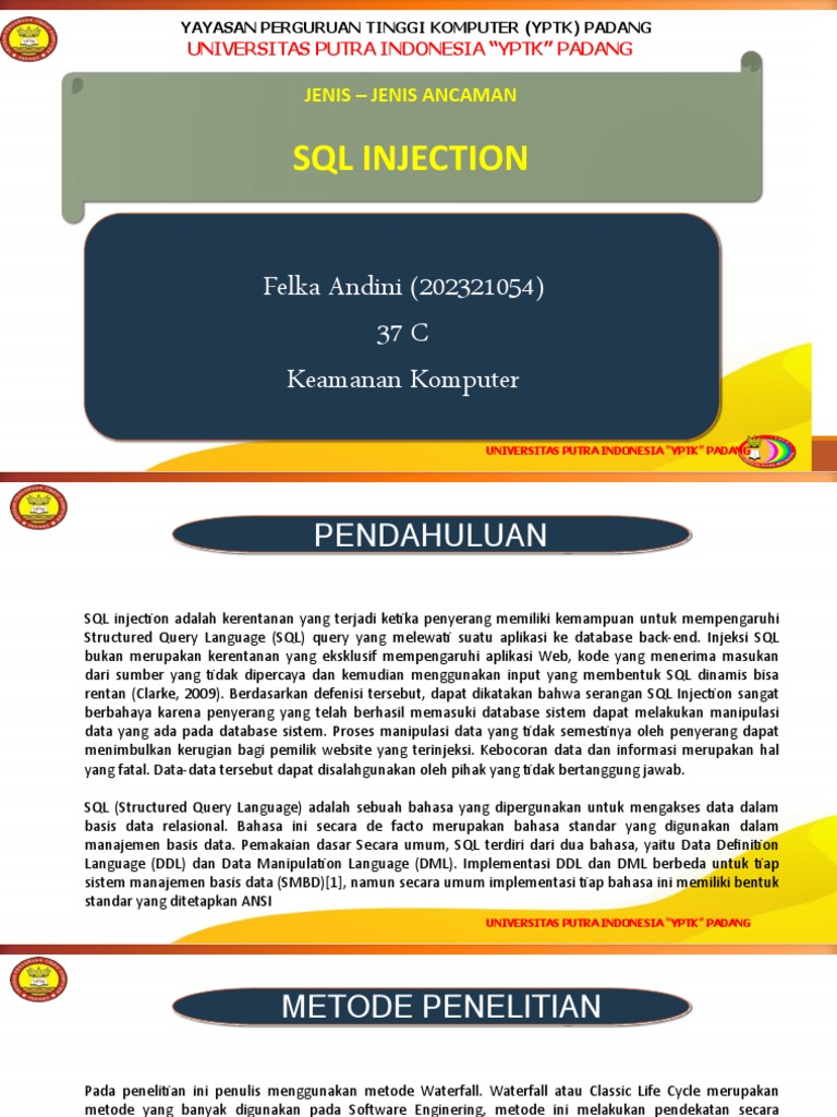 Felka Andini - SQL Injection | PDF