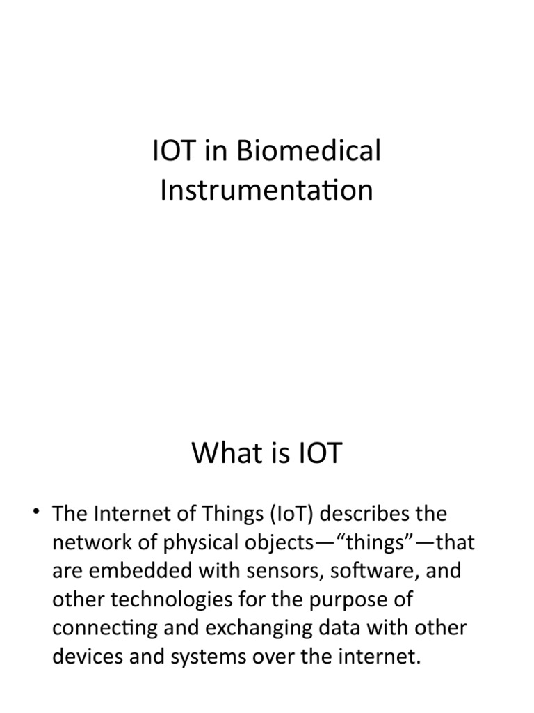 IOT in Biomedical Instrumentation | PDF