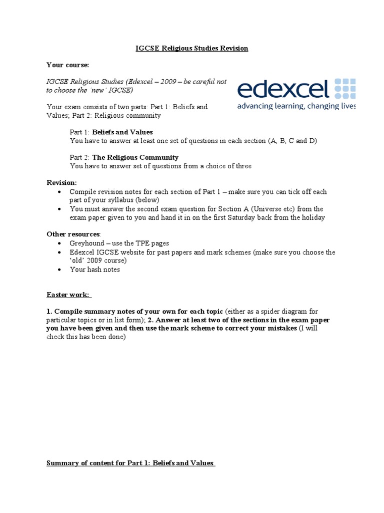 A Comprehensive Guide to Preparing for the IGCSE Religious Studies Exam ...