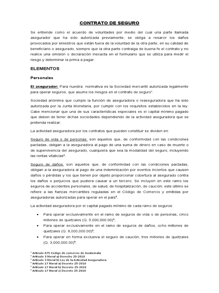 Mercantil Contrato de Seguro | PDF | Póliza de seguros | Seguro