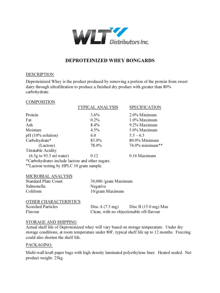Deproteinized Whey Bongards | PDF