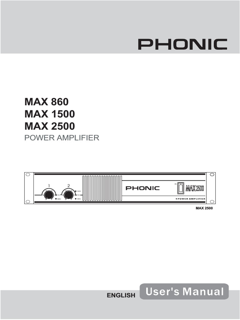 Phonic Max1500 en | PDF