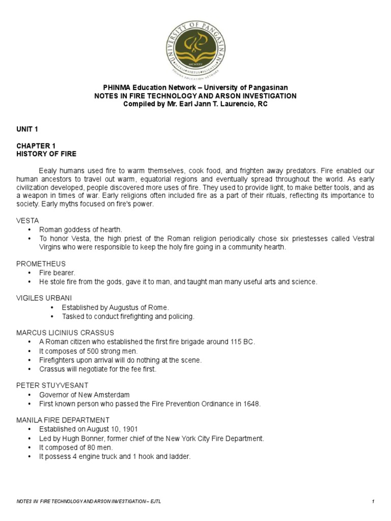 Notes in Fire Technology and Arson Investigation | PDF | Combustion | Fuels