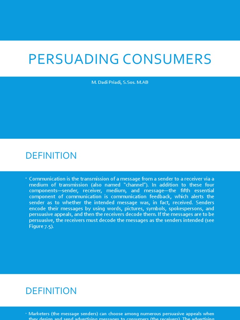 Persuading Consumers | PDF | Advertising | Brand