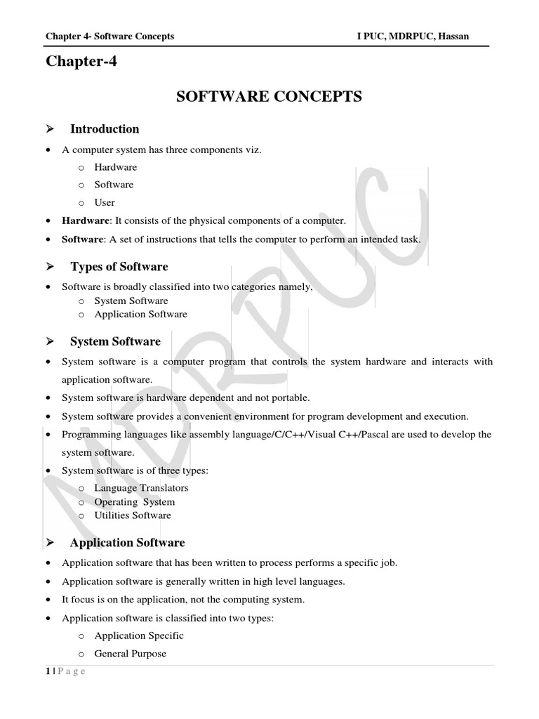 Chapter 4 Software Concepts | PDF | Operating System | Graphical User Interfaces