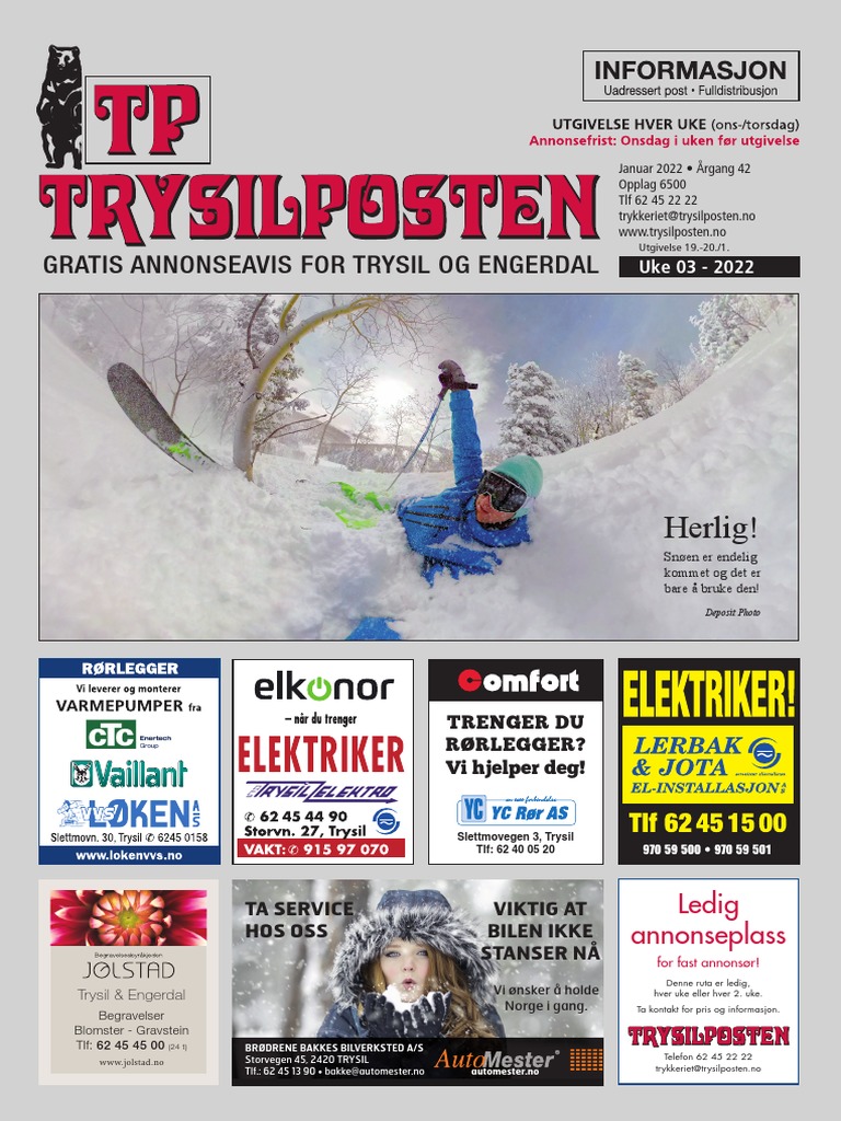 Trysilposten.2022.Uke 03 | PDF