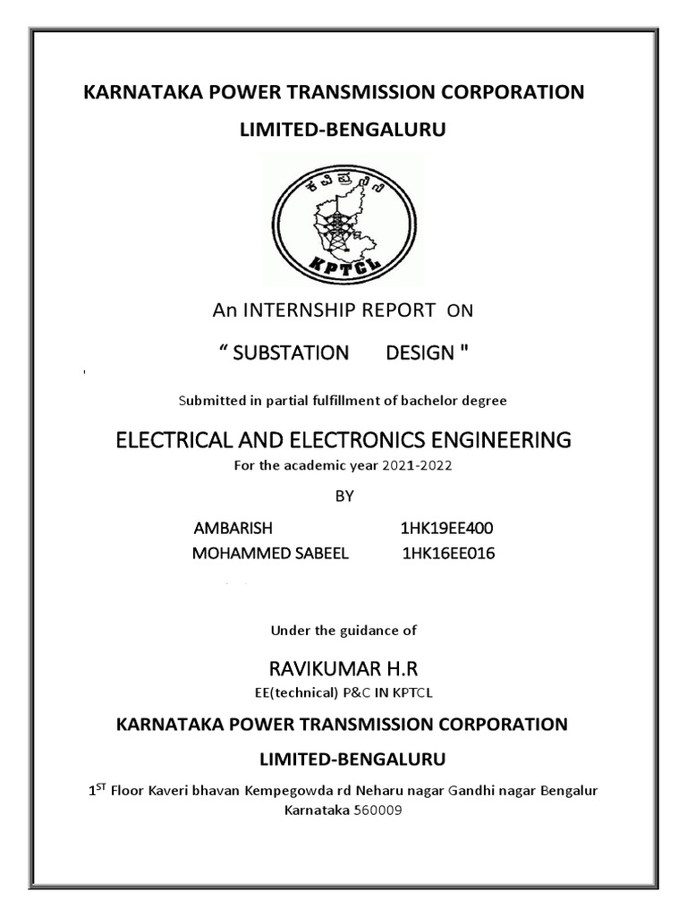 KPTCL Original | PDF | Electrical Substation | Electric Power Transmission