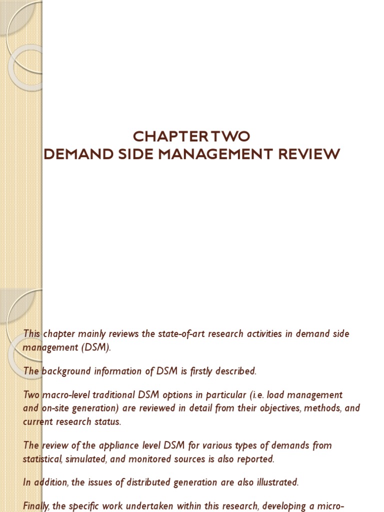 Ch-2 Demand Side Management Review | PDF | Efficient Energy Use ...