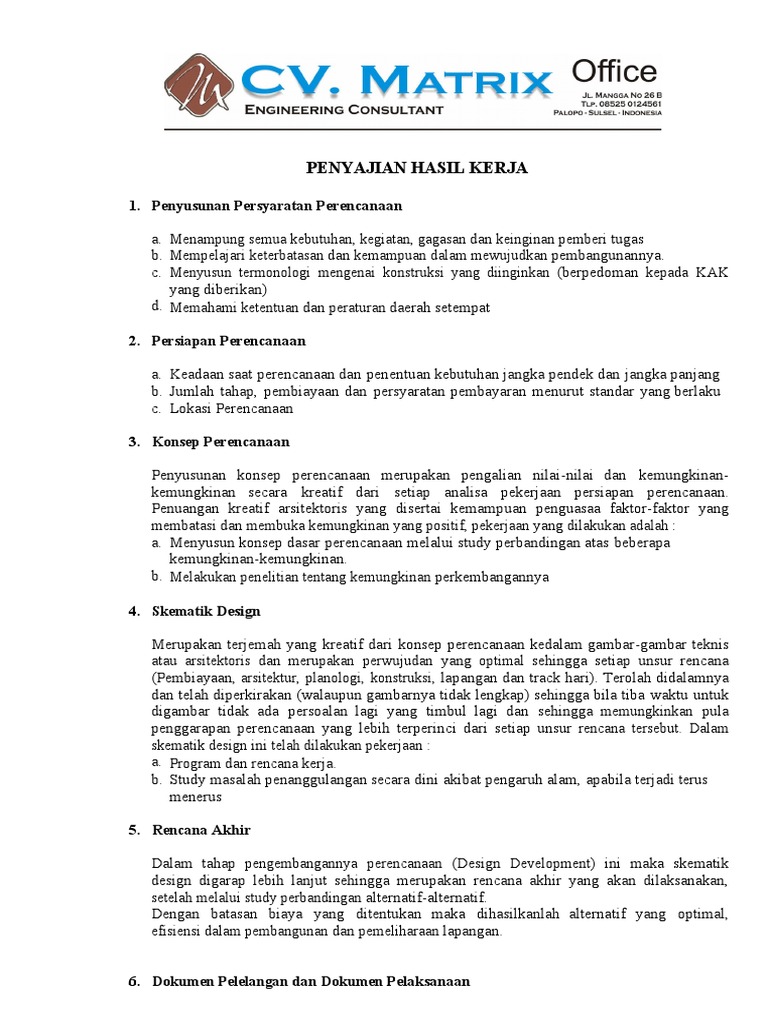 Penyajian Hasil Kerja | PDF