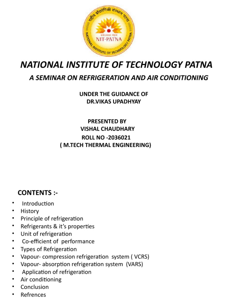 Presentation For Mechanical Engineering Pdf Air Conditioning