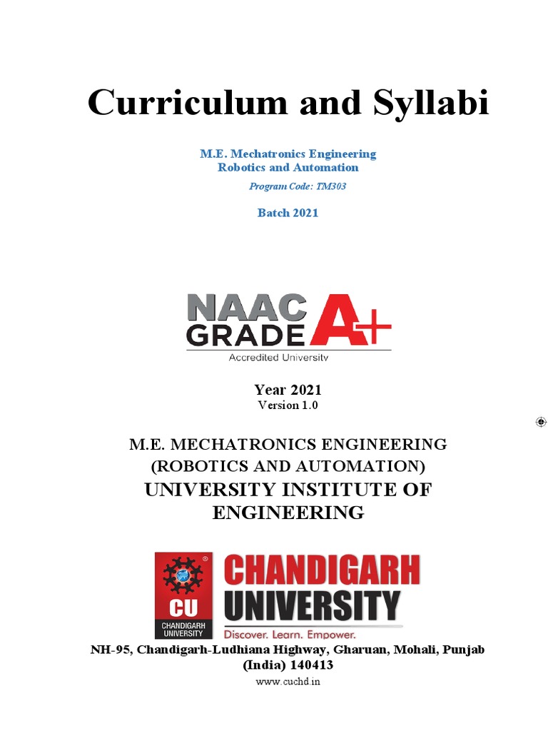 Final Updated - Me Robotics and Automation Syllabus 2021 | PDF | Monte Carlo Method | Equations