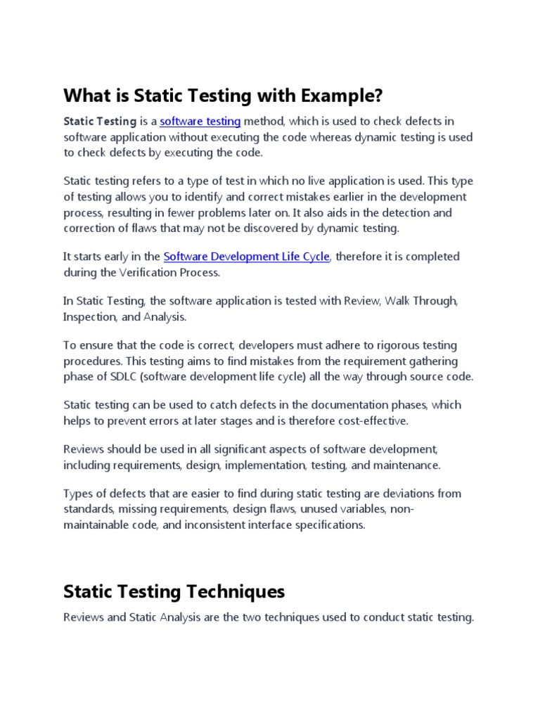 29-11 Static and Dynamic Testing1234 | PDF | Software Testing ...