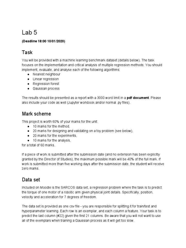 ML 1 Project | PDF | Regression Analysis | Algorithms