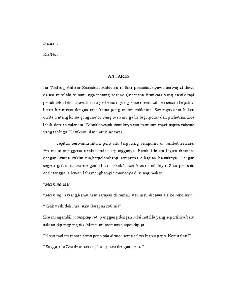 Cerpen Antares | PDF