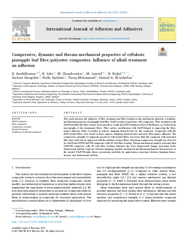 International Journal of Adhesion and Adhesives | PDF | Composite ...