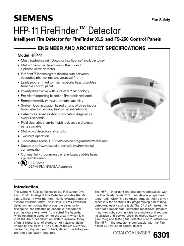 Hfp-11 Firefinder Detector: Intelligent Fire Detector For Firefinder ...