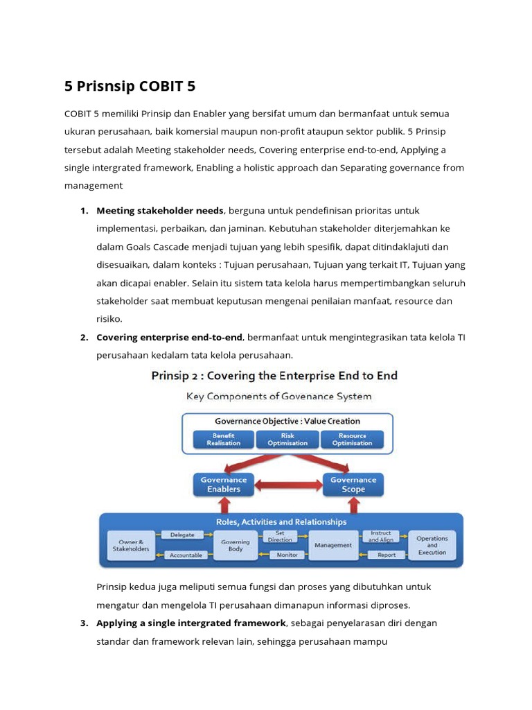 5 Prinsip Cobit 5 | PDF