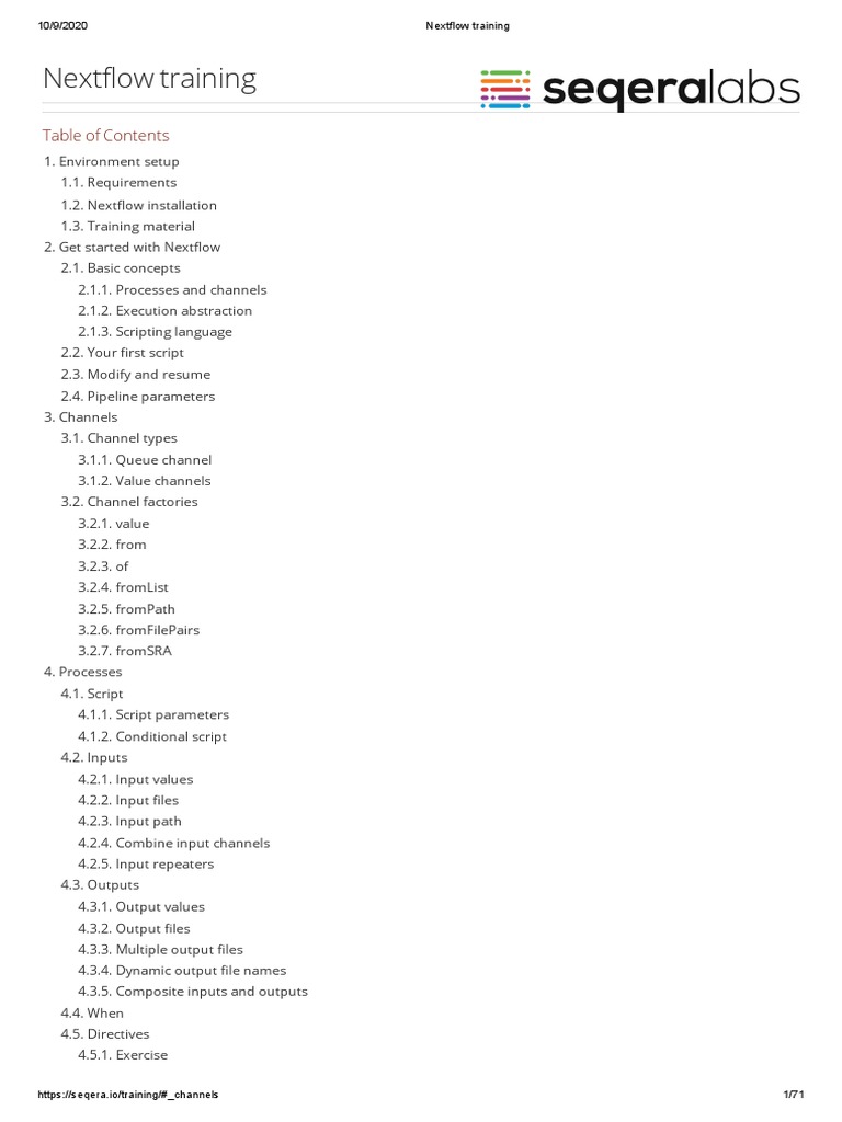 Nextflow Training | PDF | Parameter (Computer Programming) | Scripting ...
