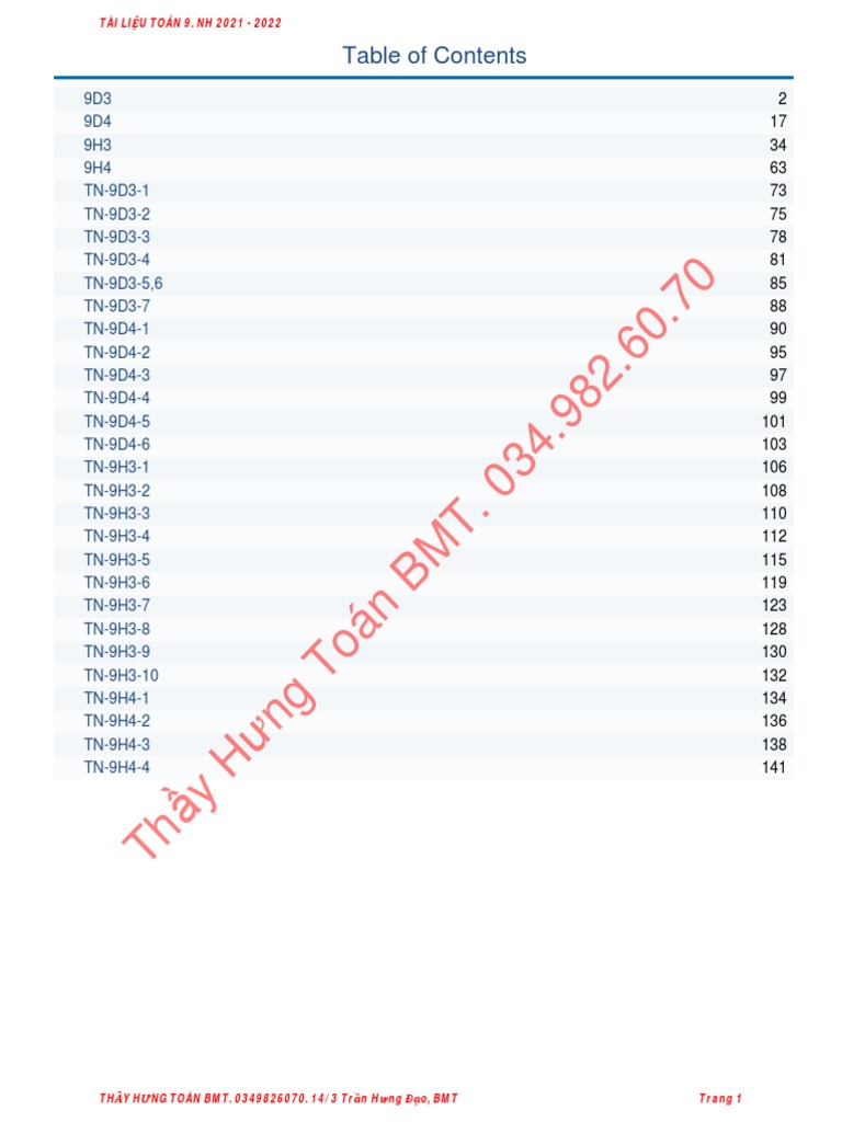 9-Tai Lieu Toan 9-Hk2 | PDF