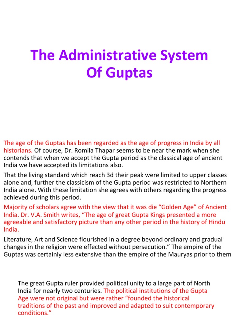 Gupta Empire Administrative Structure | PDF | Taxes