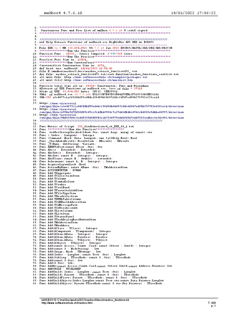 Maxbox Functions | PDF | Pointer (Computer Programming) | Binary Coded Decimal