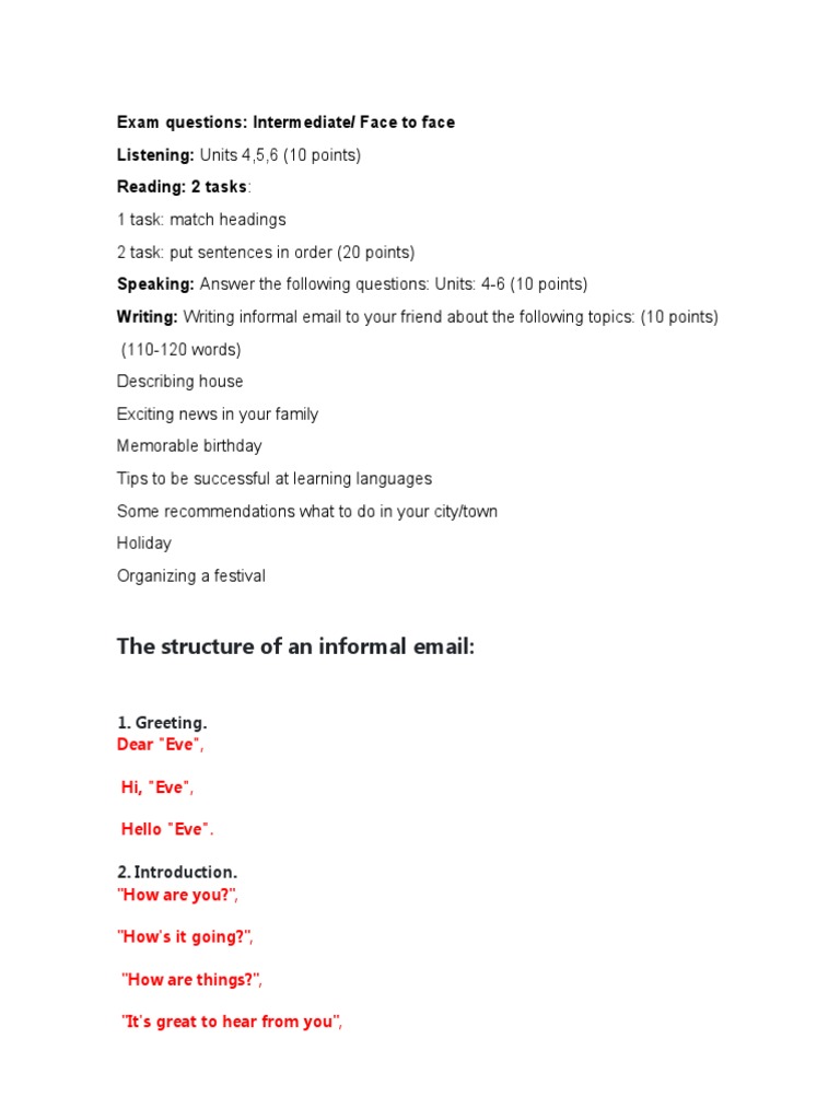 Informal Email Writing Guide | PDF