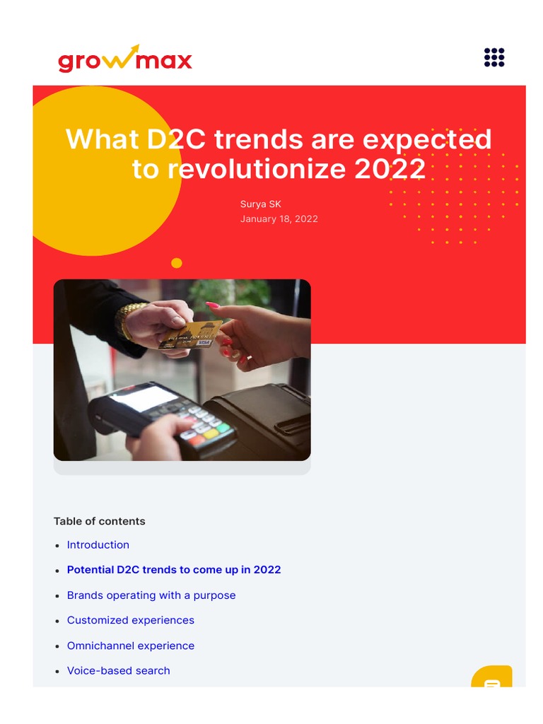 What D2C Trends Are Expected To Revolutionize 2022 | PDF | E Commerce | Retail