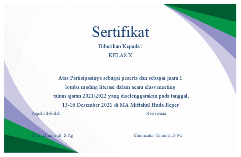 Juara 1 Mading Literasi | PDF