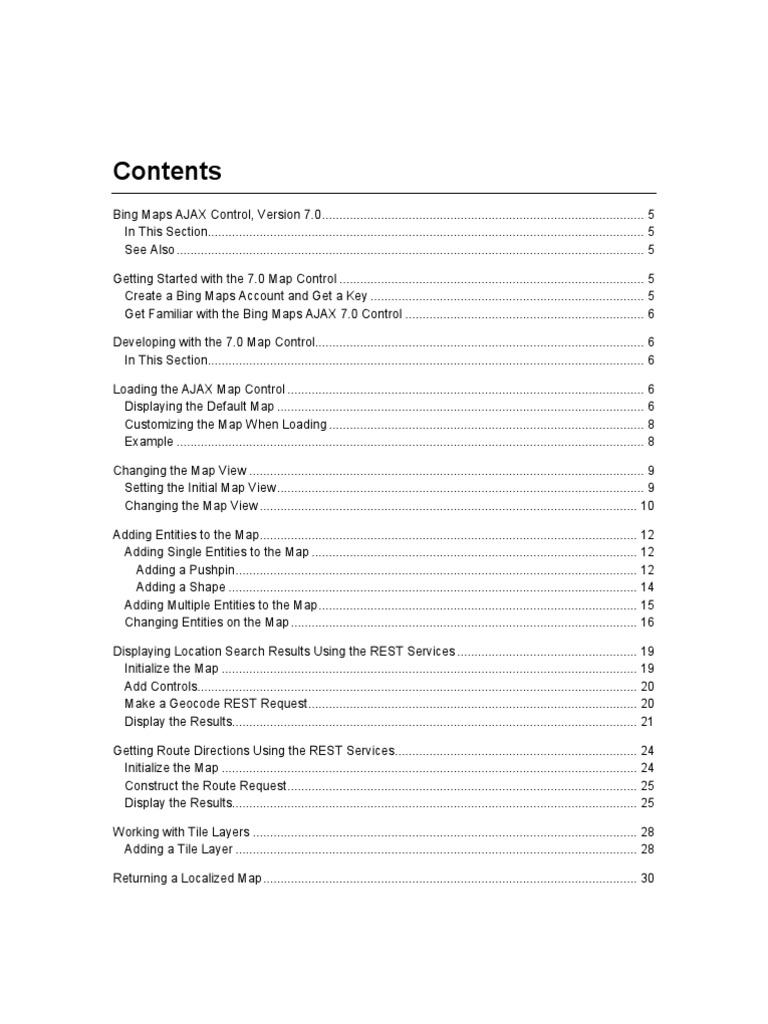 Bing Maps Ajax Controlsdk70 Pdf Xhtml Html