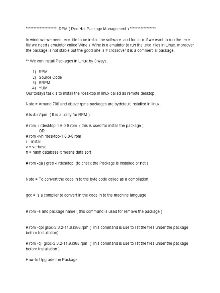 RPM | PDF | Data Management | Linux