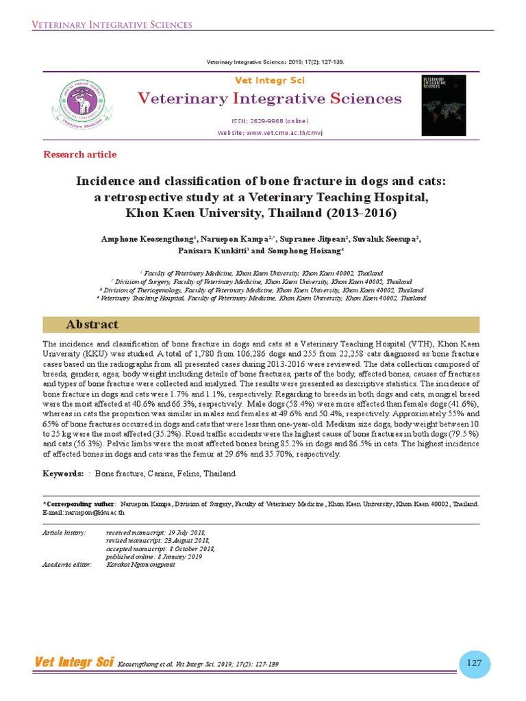 Vet Integr Sci Vet Integr Sci: Eterinary Ntegrative Ciences | PDF | Dog Breeds | Veterinary Medicine