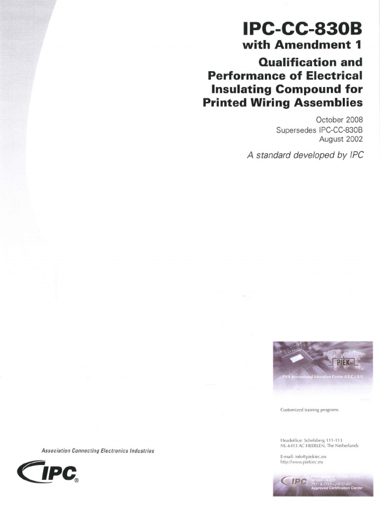 Ipc-Cc-830b+a1 2008-10 | PDF