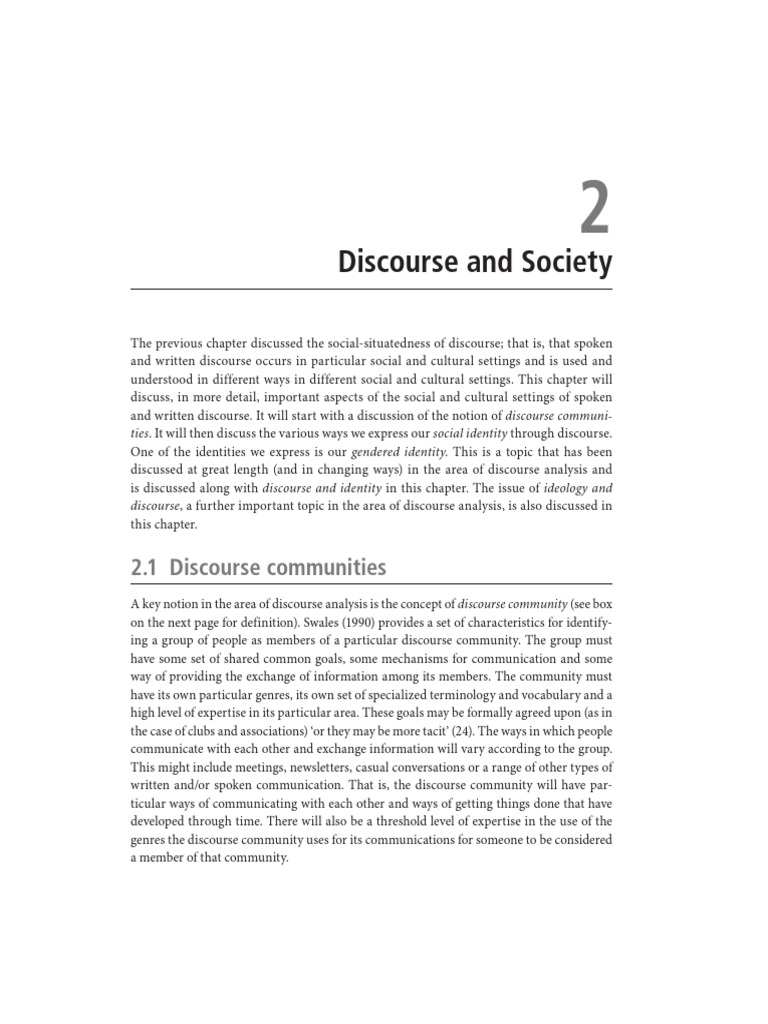 Discourse Communities and Identity | PDF | Gender | Gender Studies