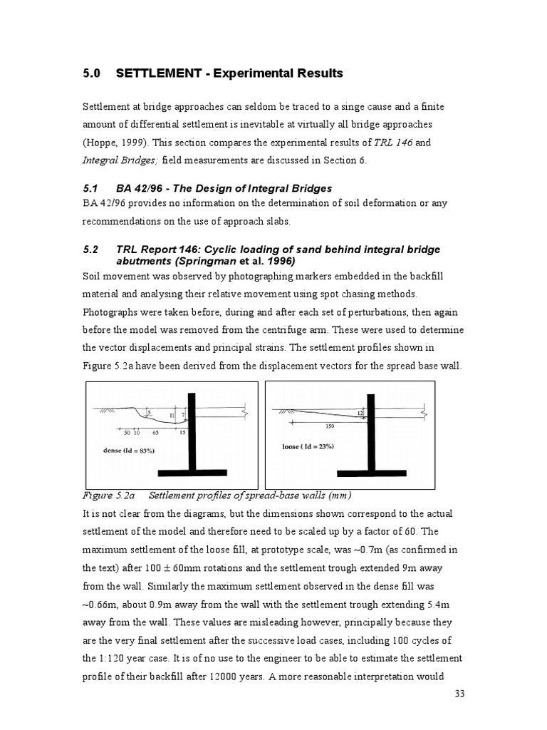 Bridge Approach Settlement Analysis | PDF