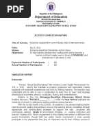 Narrative Report in Reading Remediation | PDF | Cognition | Learning