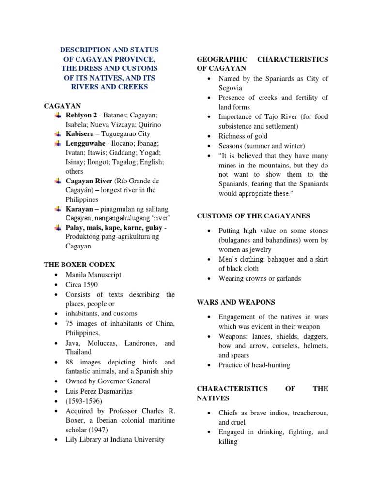 Description and Status of The Cagayan Province | PDF | Philippines
