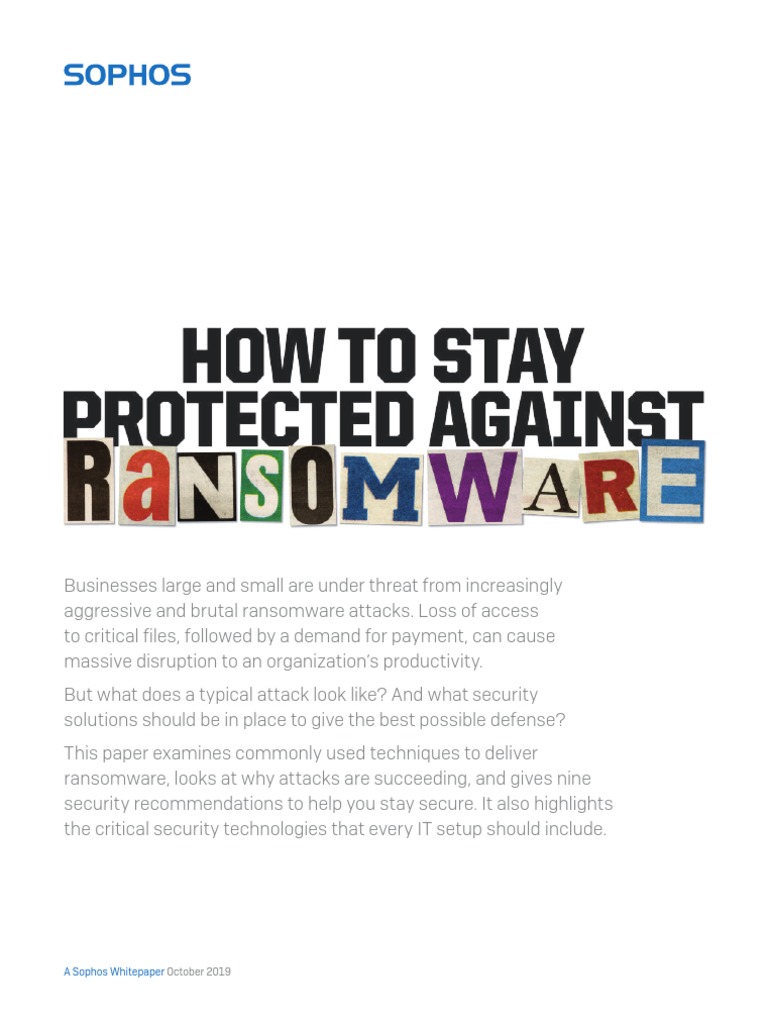Whitepaper - Ransomware Protection PDF | PDF | Ransomware | Malware