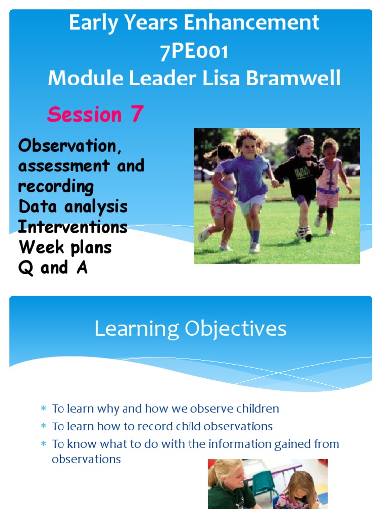 Session 7 Obs and Assessment-1 | PDF | Learning | Cognition