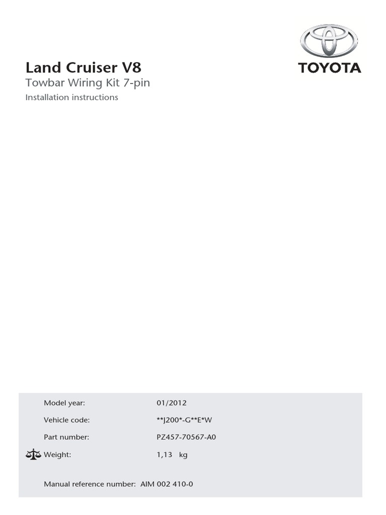 LC - V8 - THWH 7p - PZ457-70567-A0 - AIM 002-410-0 | PDF | Land ...