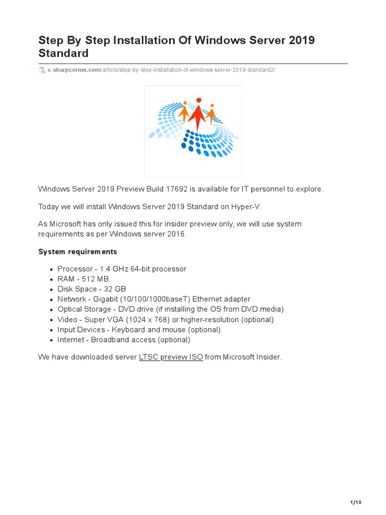 Windows Server 2019 Installation Guide | PDF | Hyper V | Computer ...