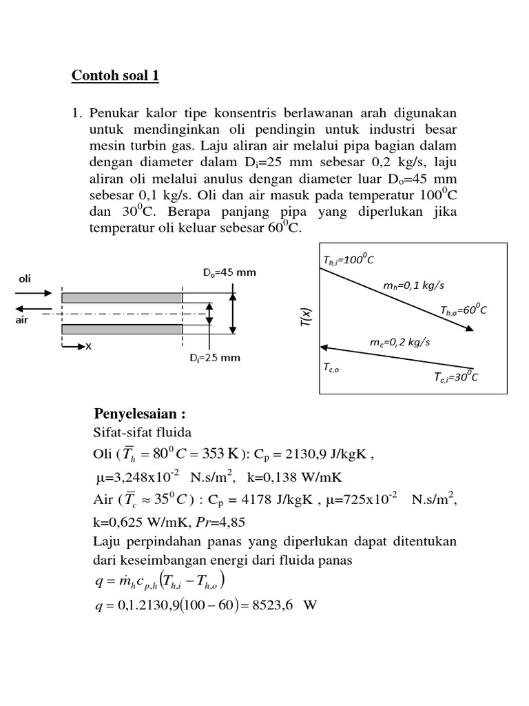 Contoh Soal 1 - LMTD | PDF