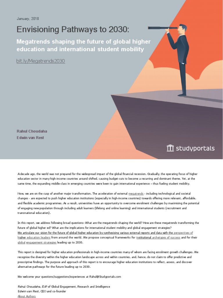 Report Envisioning Pathways To 2030 Studyportals 2018 | PDF ...