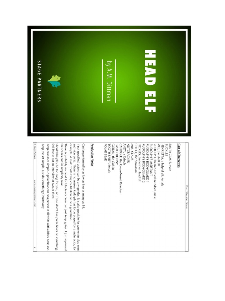 Head Elf Script | PDF