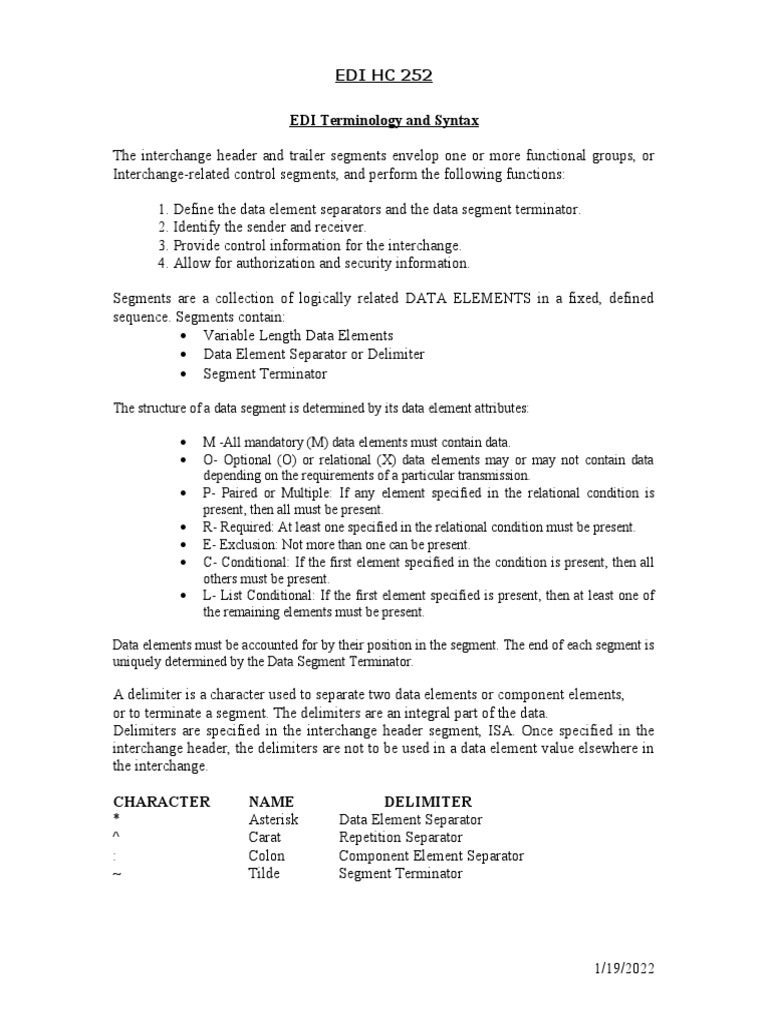 EDI Syntax for Tech Professionals | PDF | Electronic Data Interchange ...