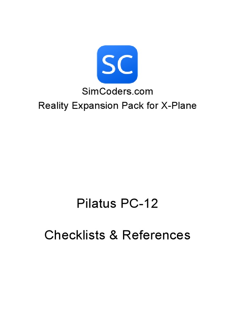 Pilatus PC-12 Checklists and References: A Comprehensive Guide to ...
