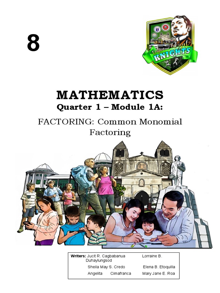 Mathematics: Quarter 1 - Module 1A | PDF | Factorization | Polynomial